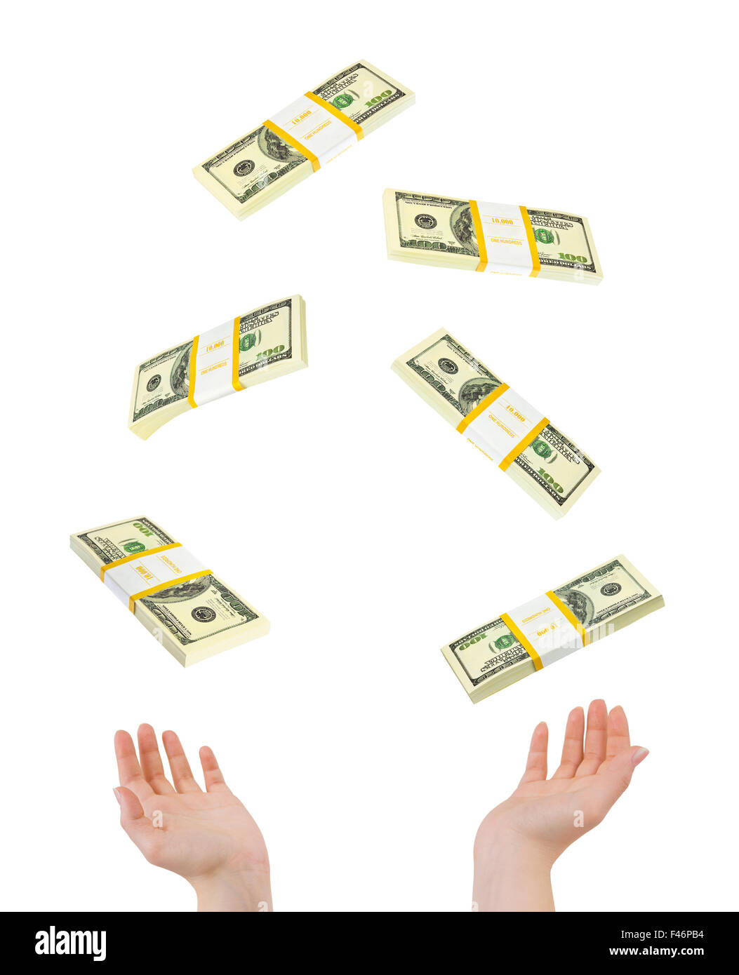 Juggling hands and money Stock Photo - Alamy
