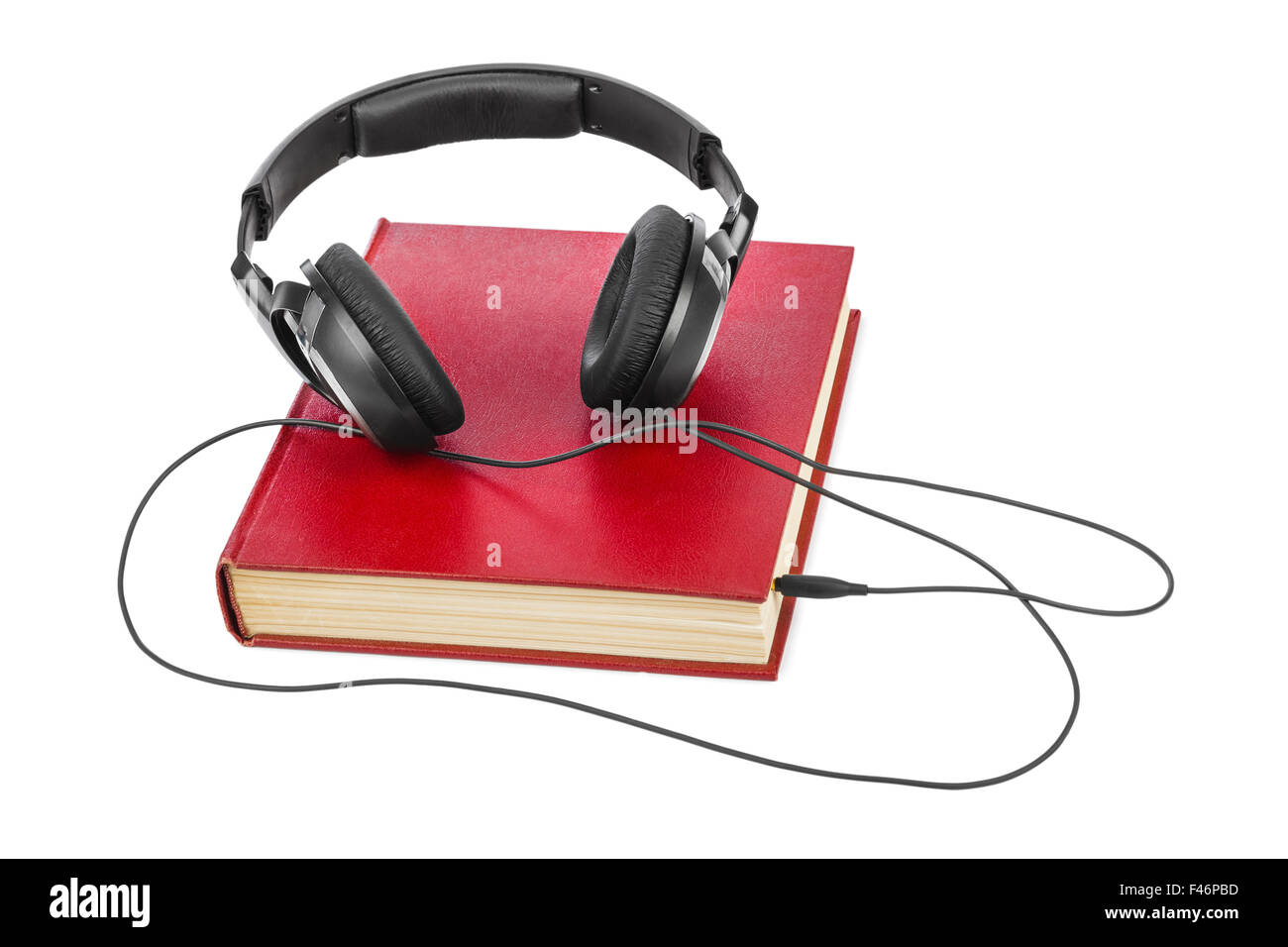 Headphones and book Stock Photo - Alamy