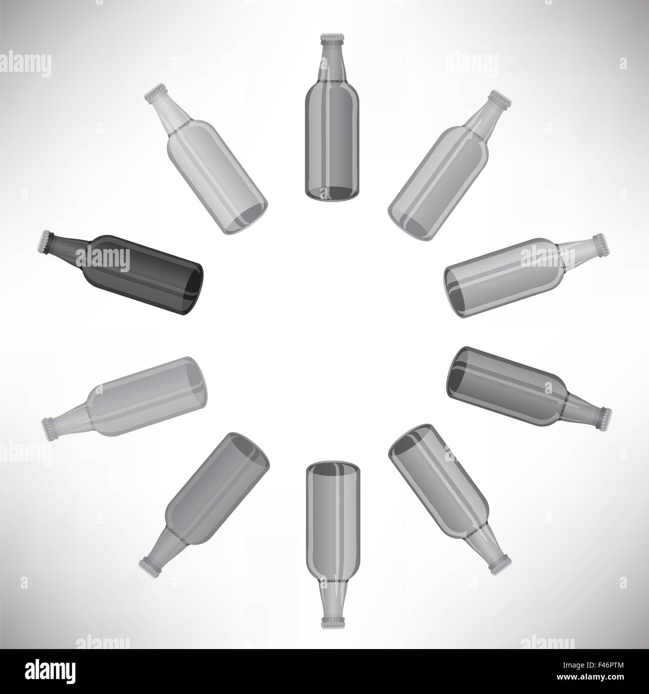 Set glossy glass bottles hi-res stock photography and images - Alamy