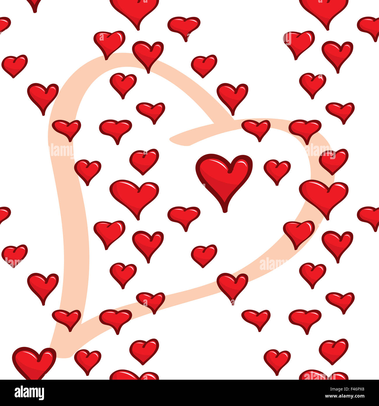 Seamless wallpaper. A lot of hearts Stock Photo - Alamy