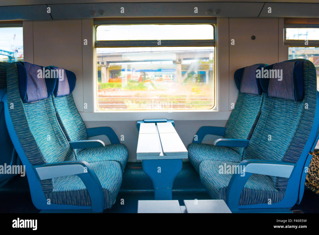 Train seats and window hi-res stock photography and images - Alamy