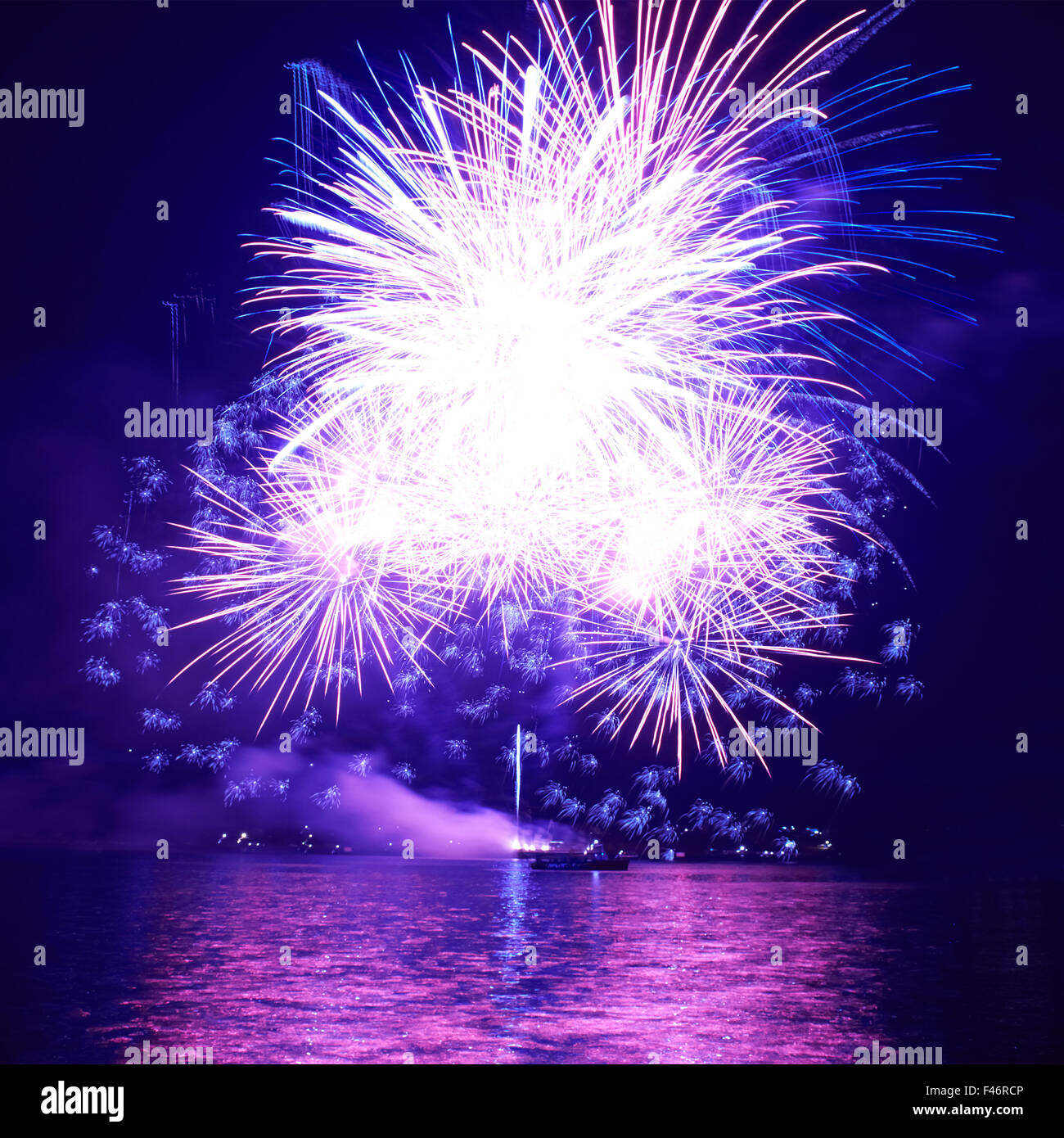 Fireworks blue sky hi-res stock photography and images - Alamy