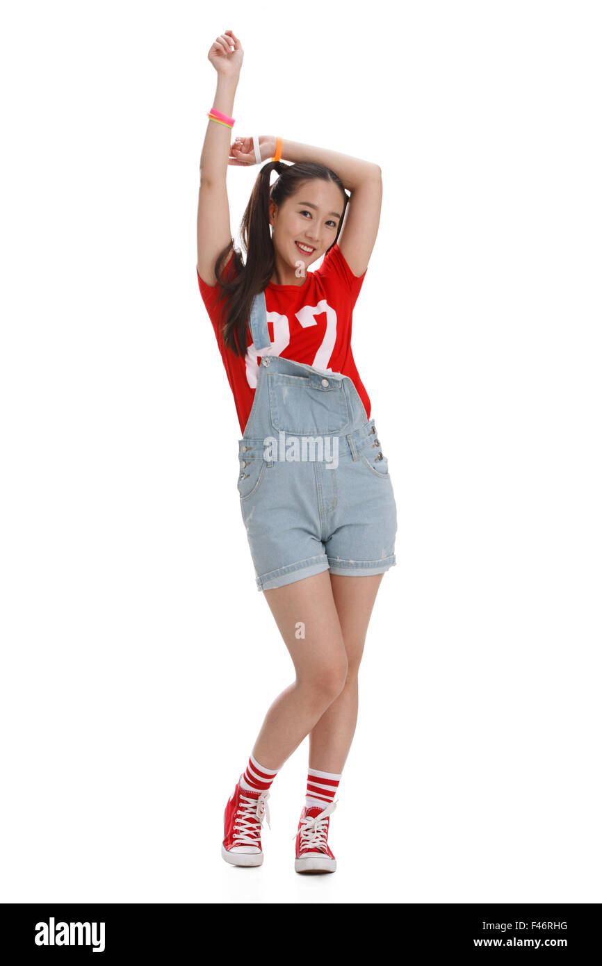 Young girl dancing Cut Out Stock Images & Pictures - Alamy
