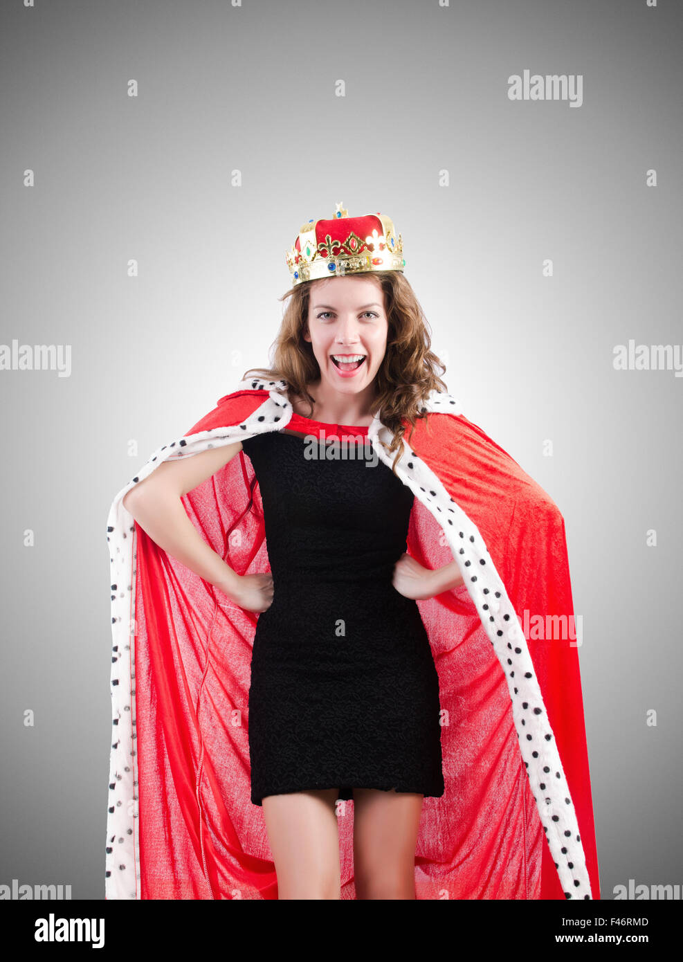 Woman queen in funny concept hi-res stock photography and images - Alamy