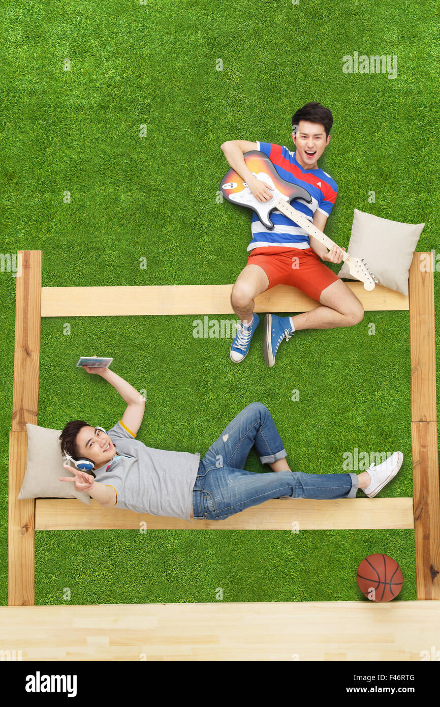 Two young men Stock Photo - Alamy