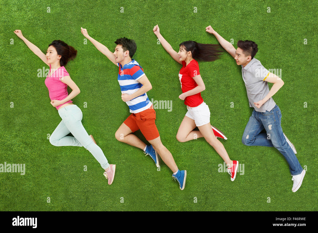 One standing one lying on grass hi-res stock photography and images - Alamy