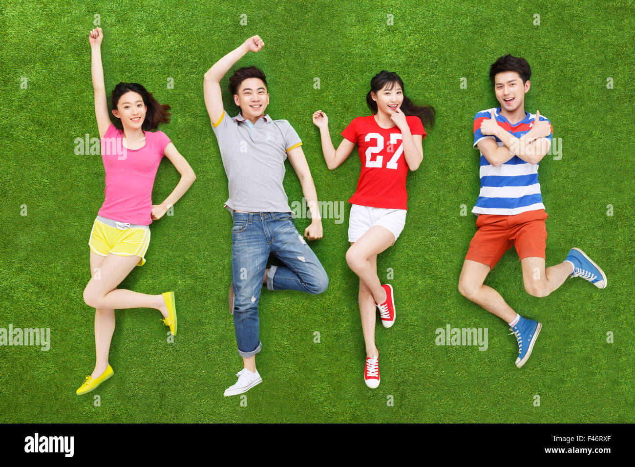 One standing one lying on grass hi-res stock photography and images - Alamy