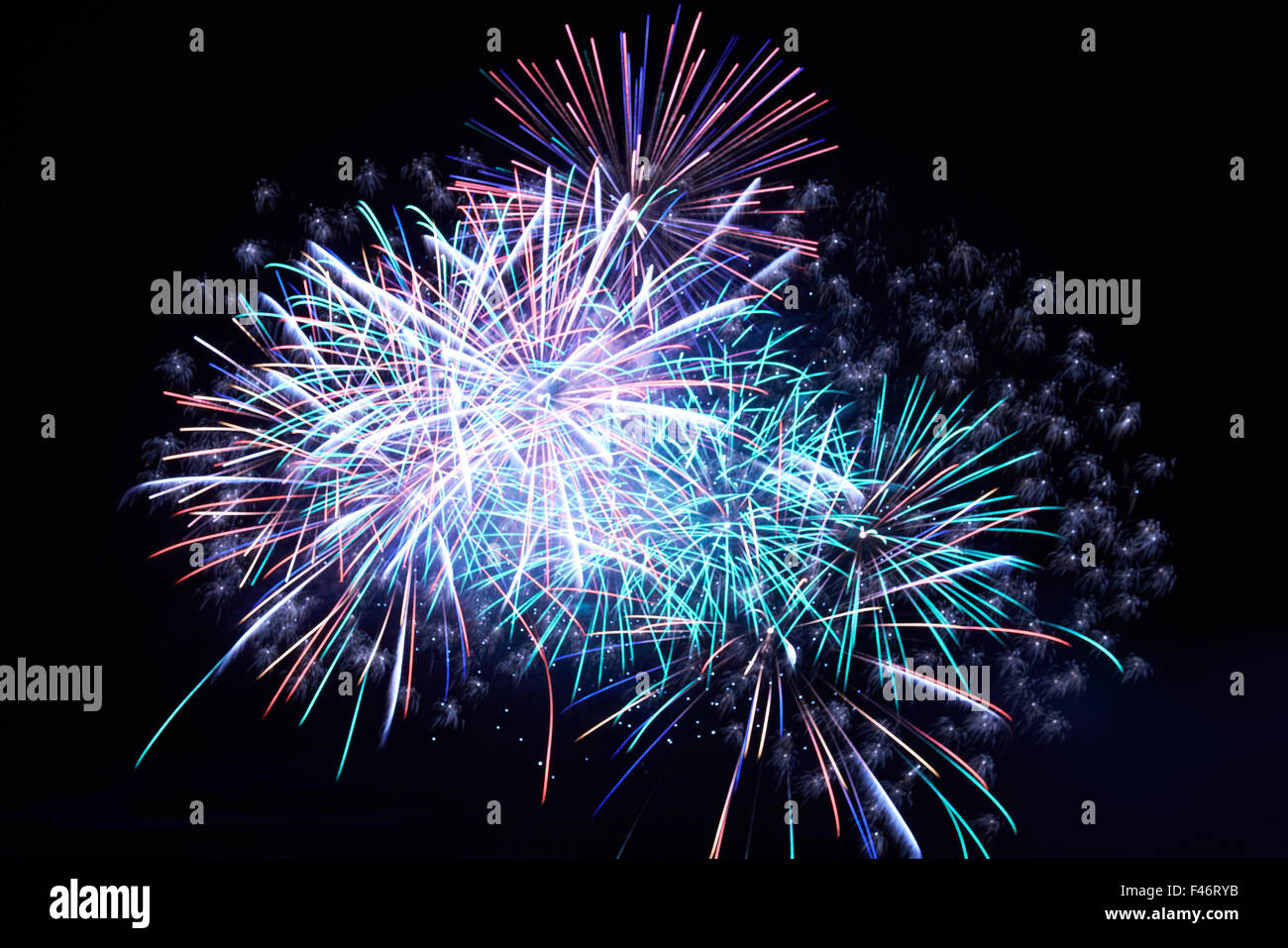 Red white blue fireworks hi-res stock photography and images - Alamy