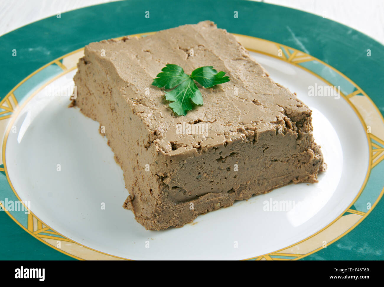 Leverpostej - meat spread popular in northern Europe.Made from coarsely ...