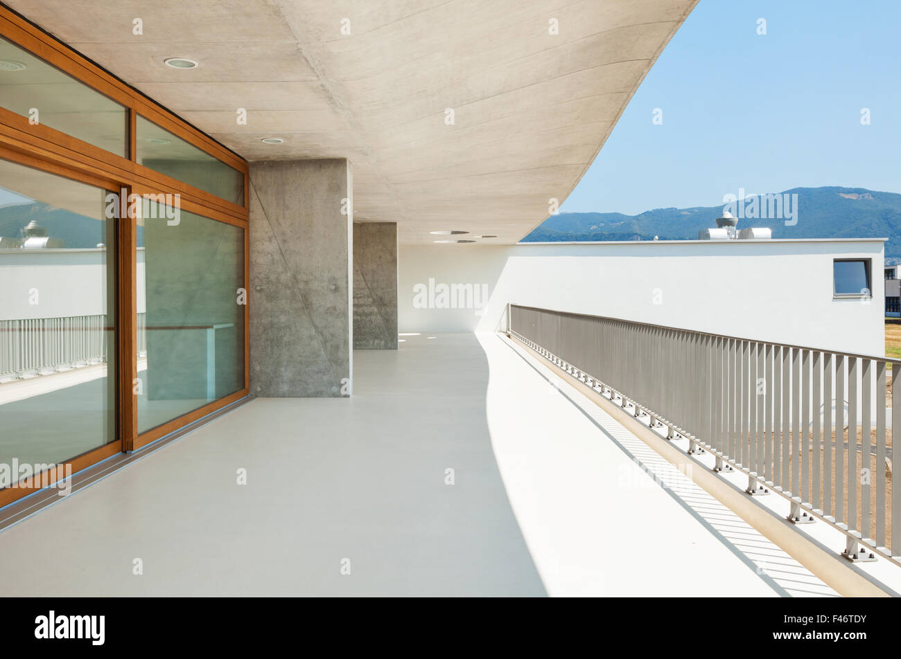 new architecture, modern school, view from balcony Stock Photo - Alamy