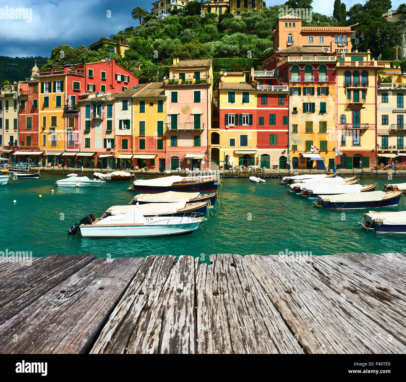 Portofino village on Ligurian coast, Italy Stock Photo - Alamy