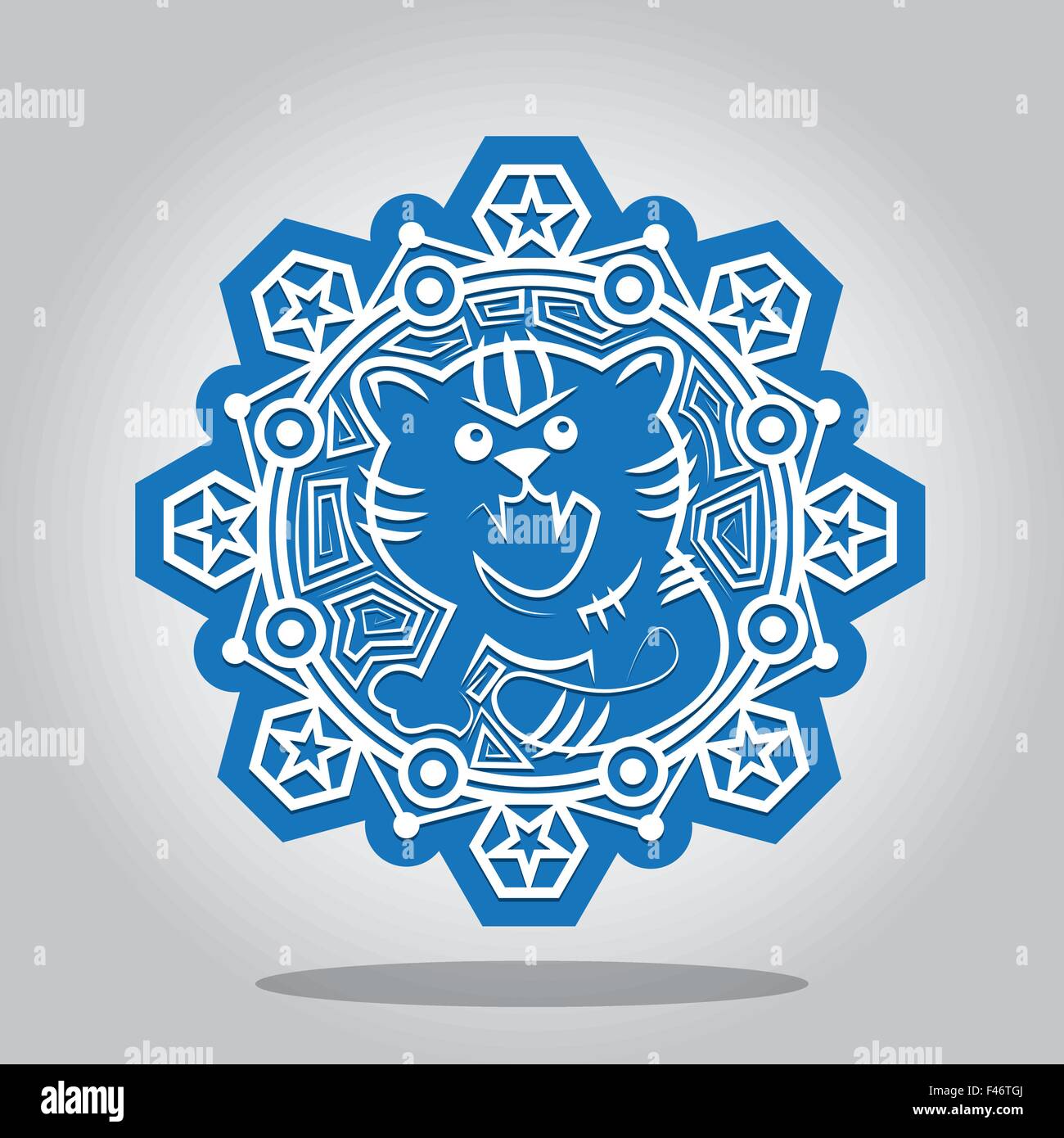 Chinese new year card tiger Stock Vector Images - Alamy