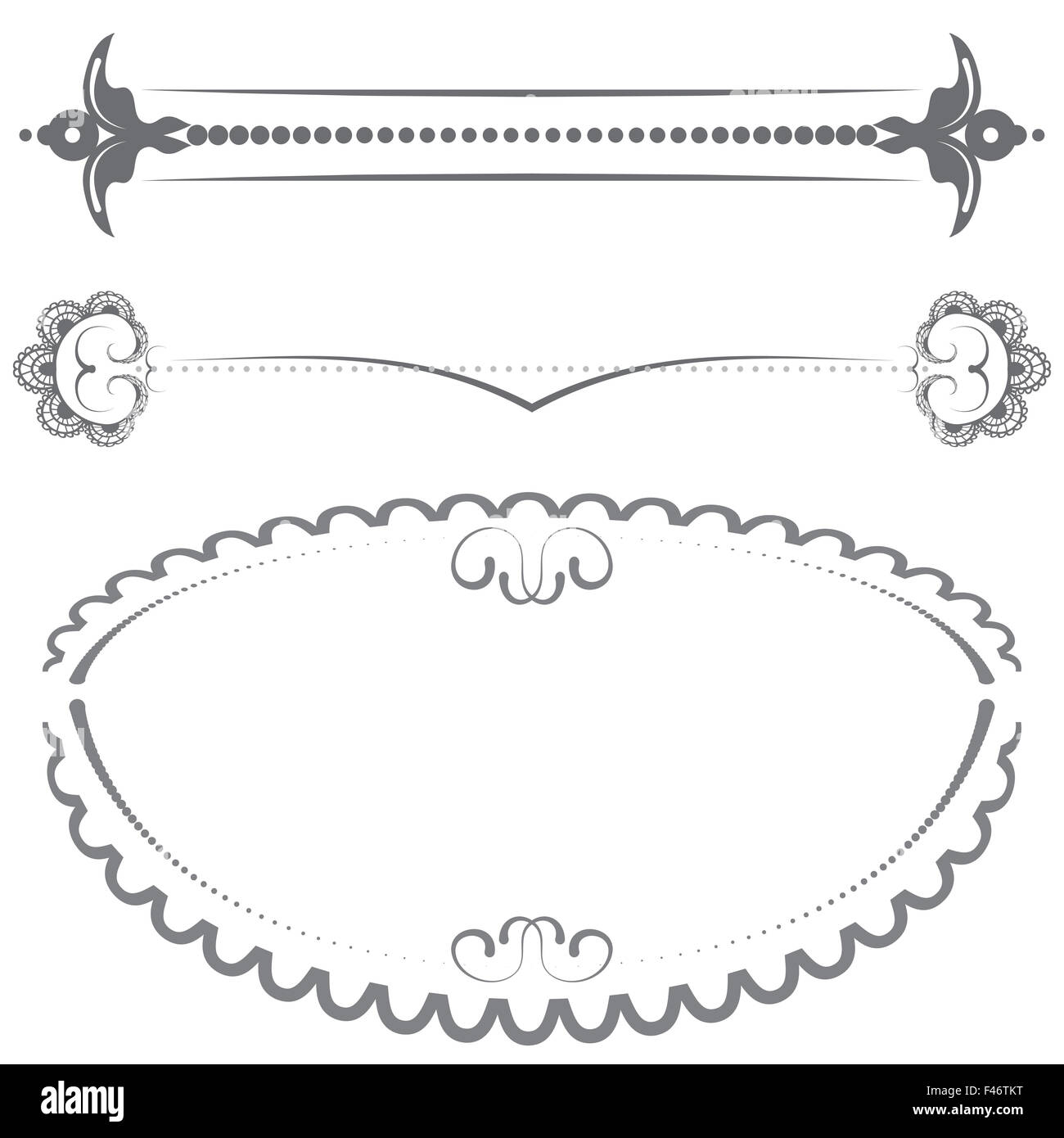 vector frame on a white background Stock Photo - Alamy