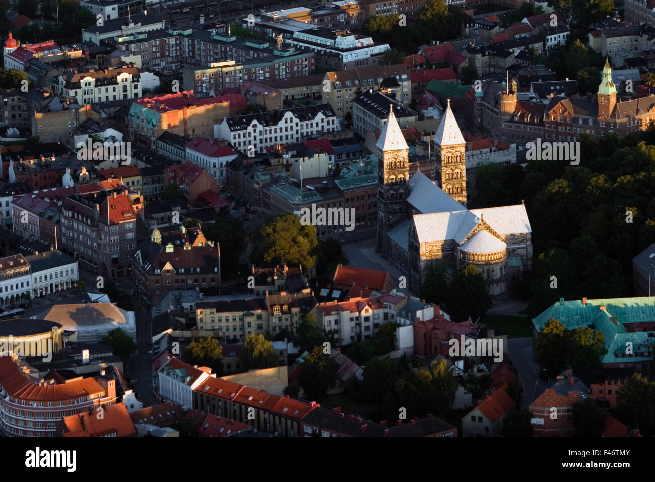 Aerial view of a city, Lund, Skane, Sweden Stock Photo - Alamy