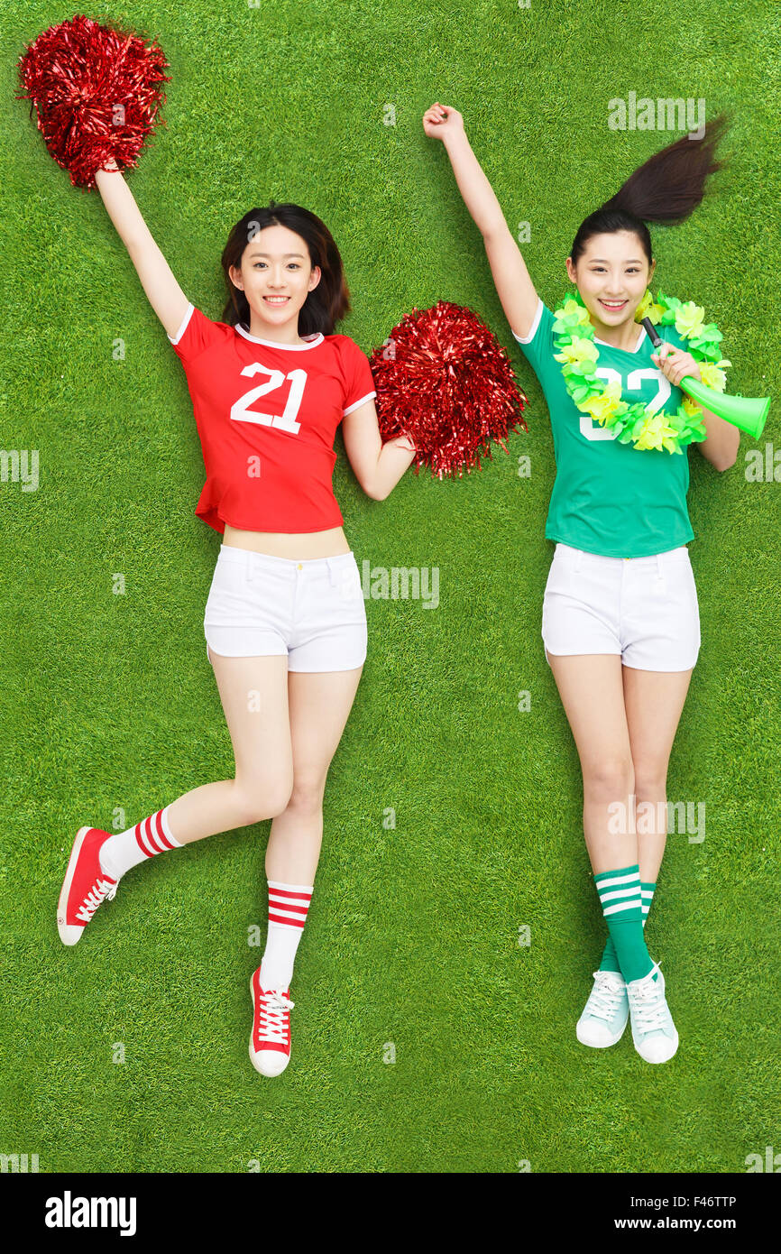Cheerleaders arms raised hi-res stock photography and images - Alamy