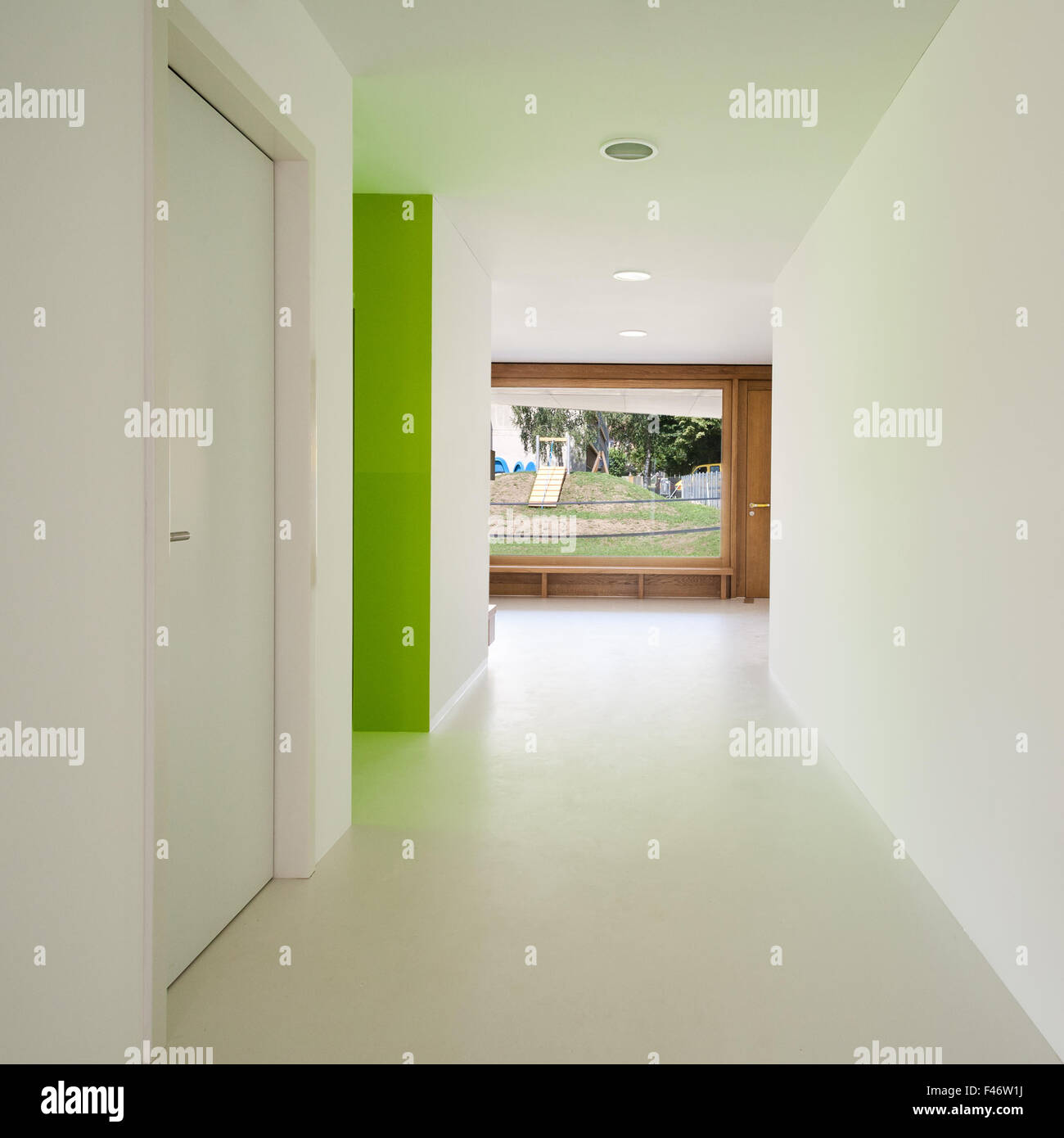 new architecture, interior, view from corridor Stock Photo - Alamy