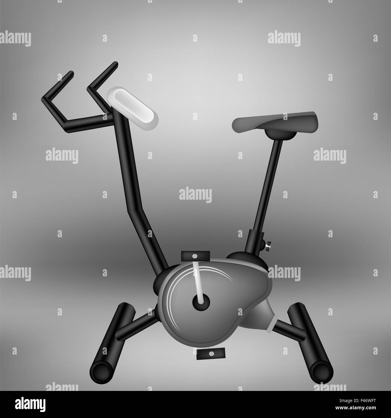 Exercise bike fitness Black and White Stock Photos & Images - Alamy