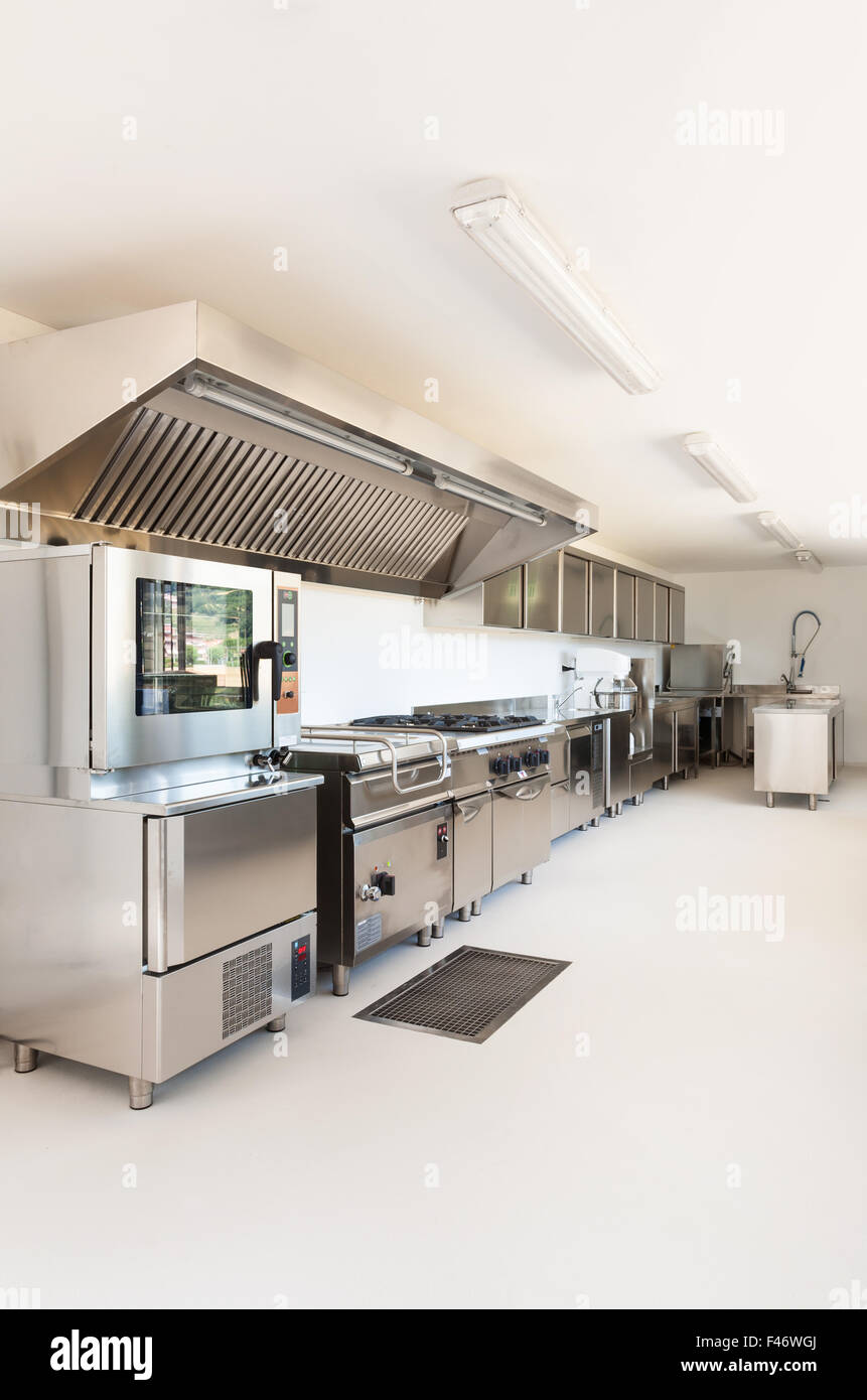 Professional kitchen in new building Stock Photo - Alamy