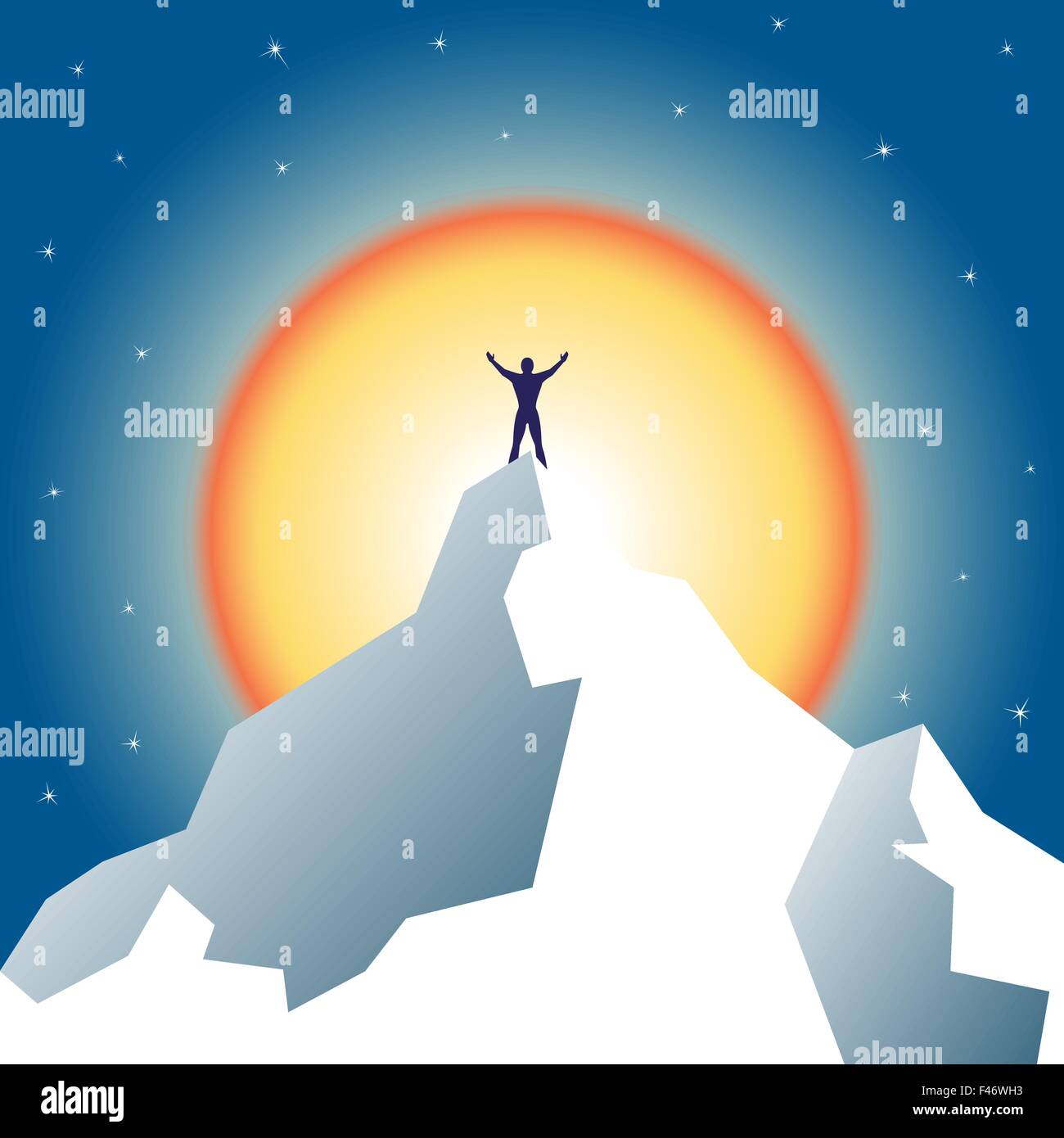 Businessman holding sun in Stock Vector Images - Alamy