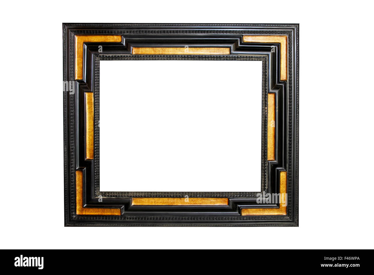 Picture frame black gold Cut Out Stock Images & Pictures - Alamy