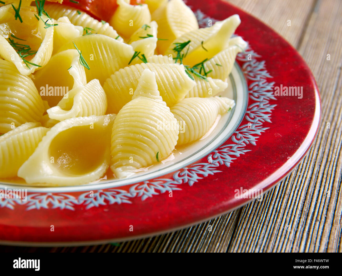 Abissine Rigate pasta with pickled vegetables Stock Photo - Alamy