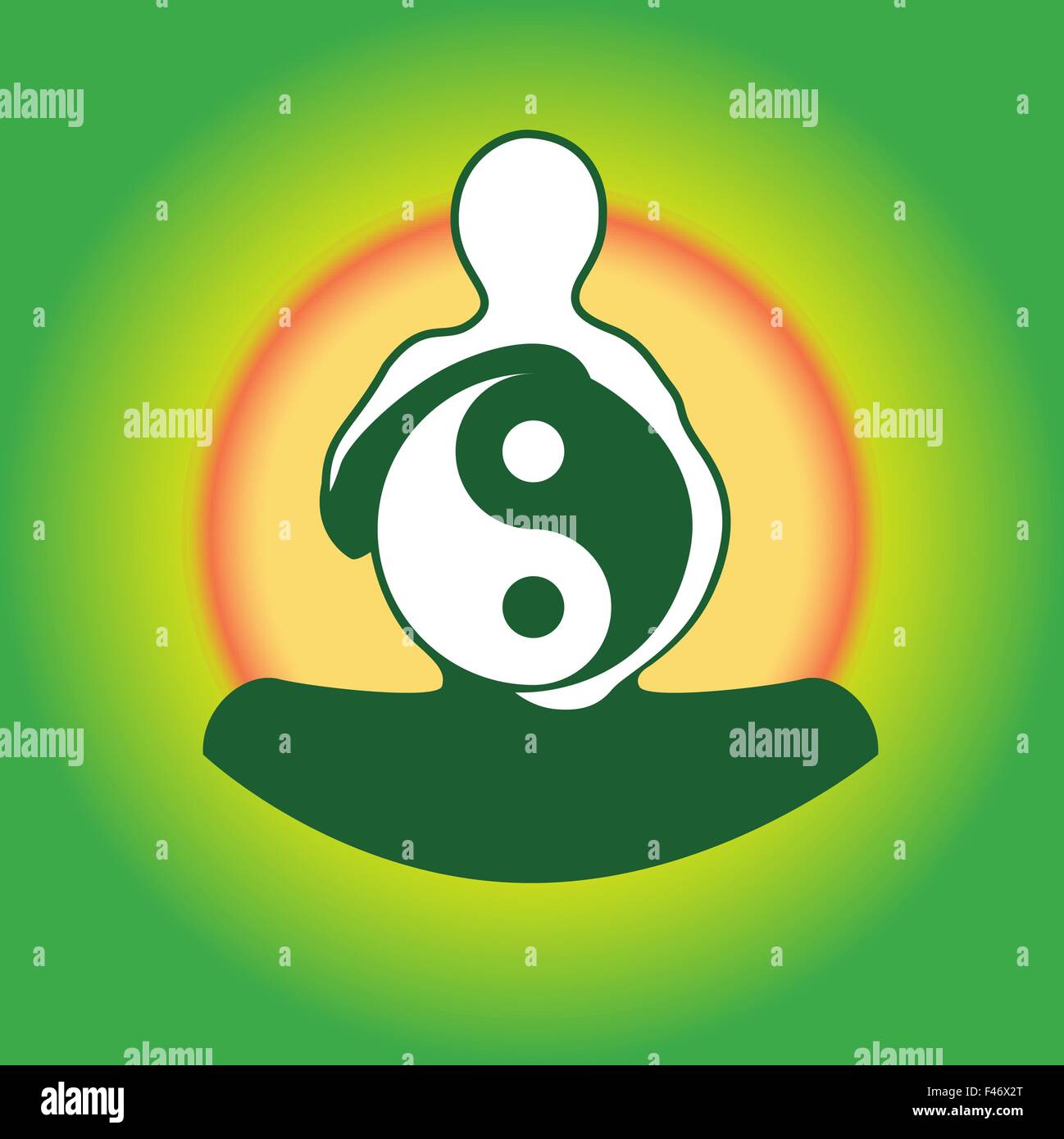 Yin yan hand vector hi-res stock photography and images - Alamy
