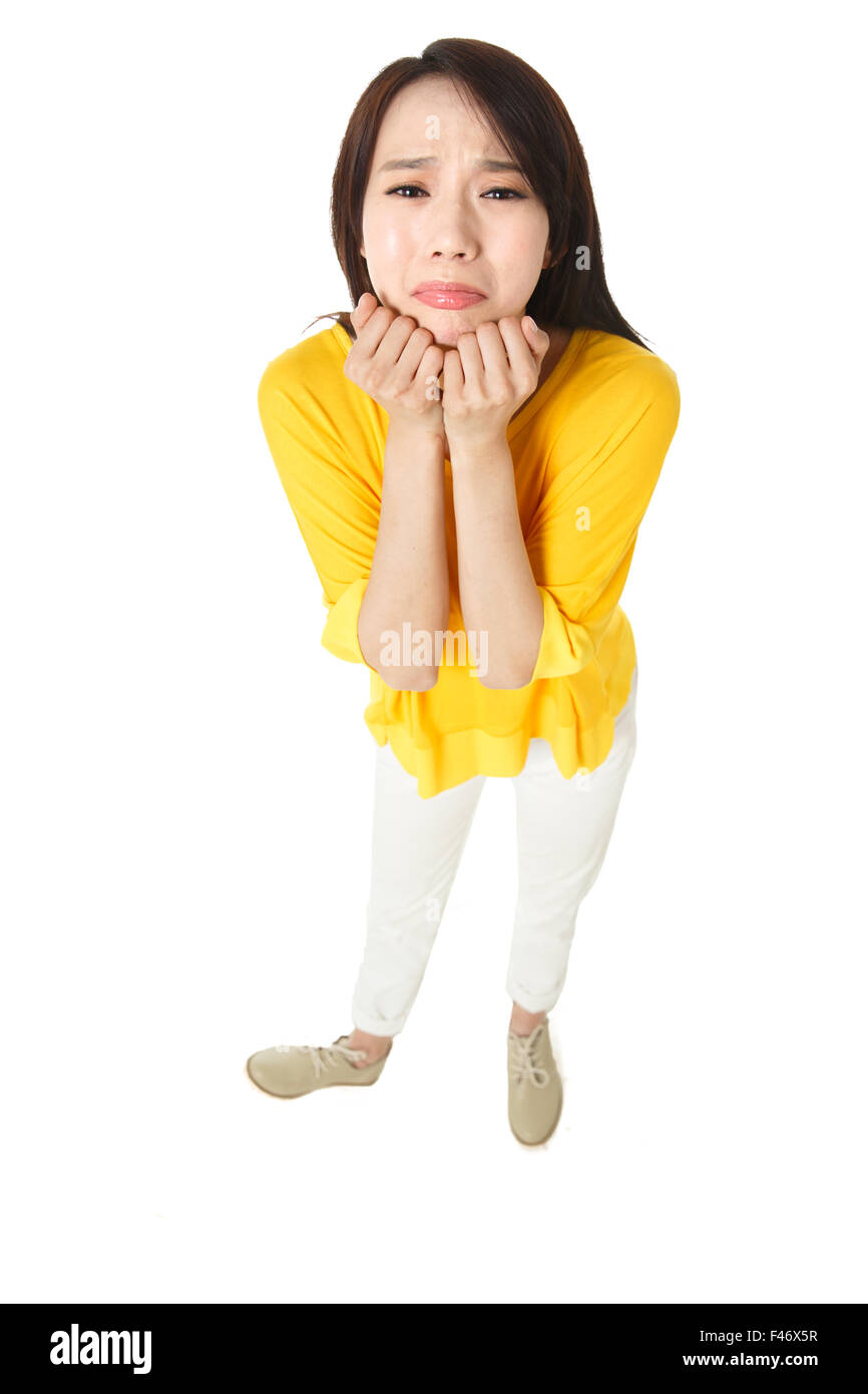 Portrait young adult crying Cut Out Stock Images & Pictures - Alamy