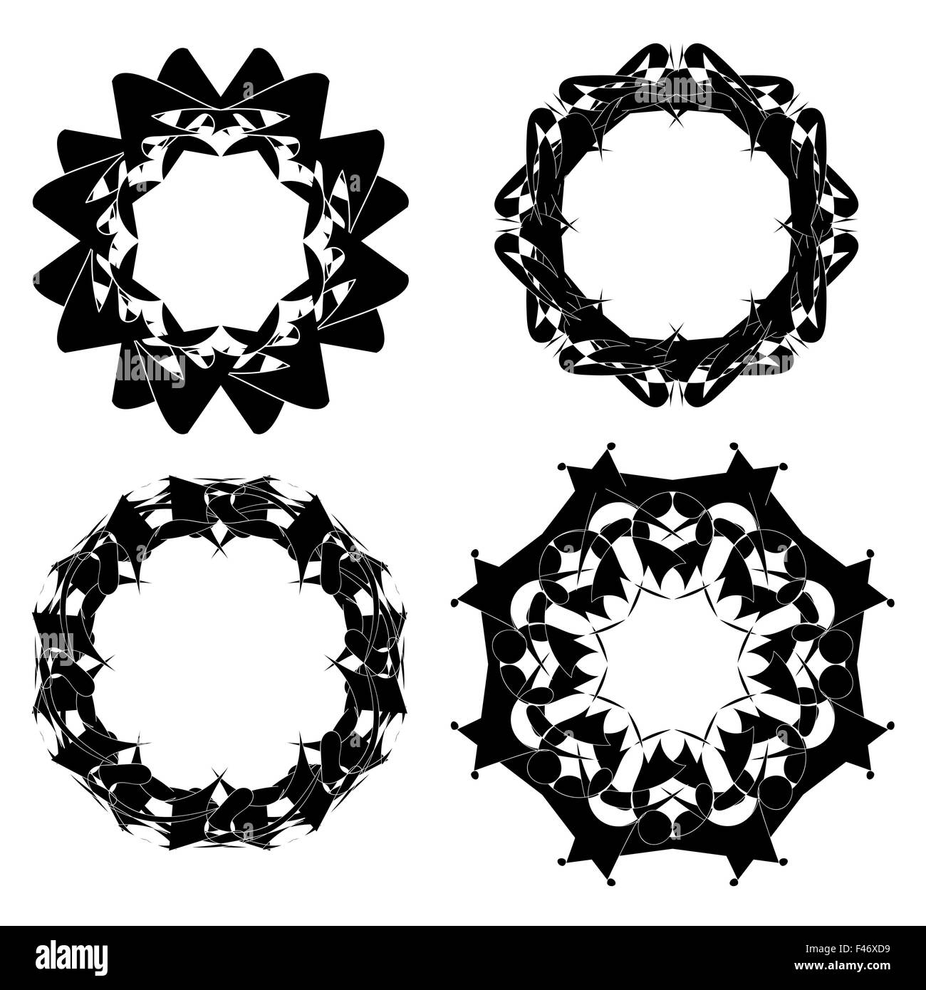 Set of Circle Elements Stock Photo - Alamy