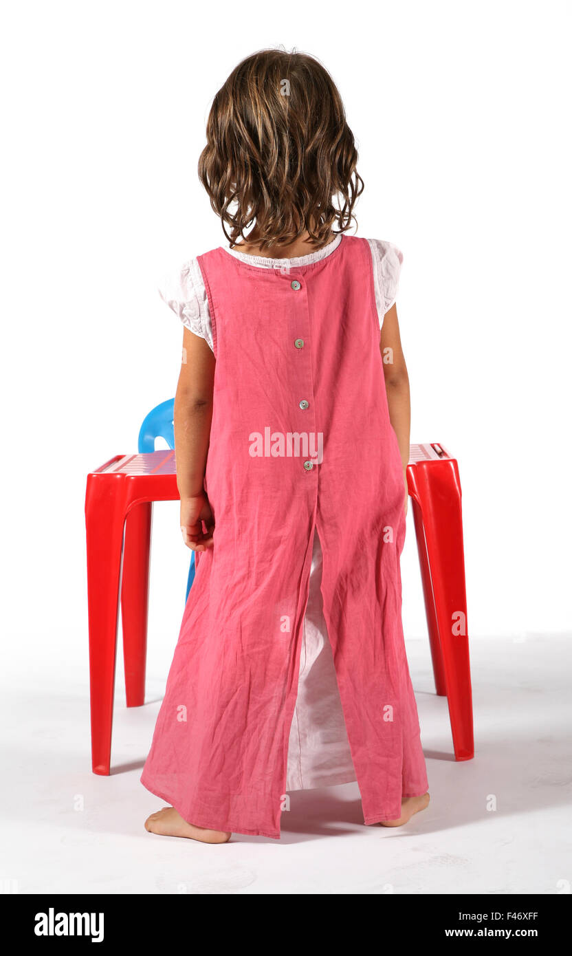 young girl sitted at the desk Stock Photo - Alamy