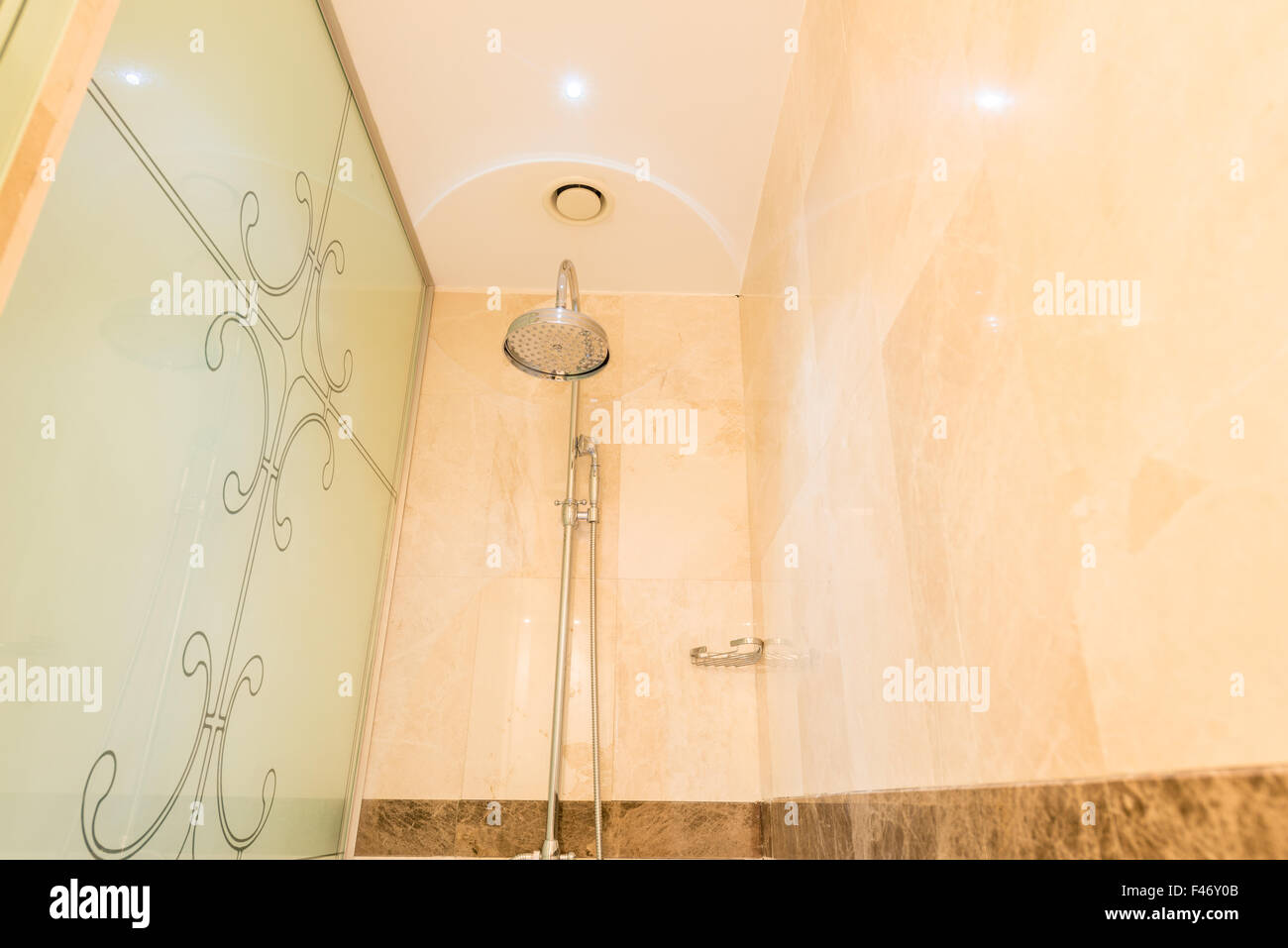 Modern bathroom interior with bathtub Stock Photo - Alamy