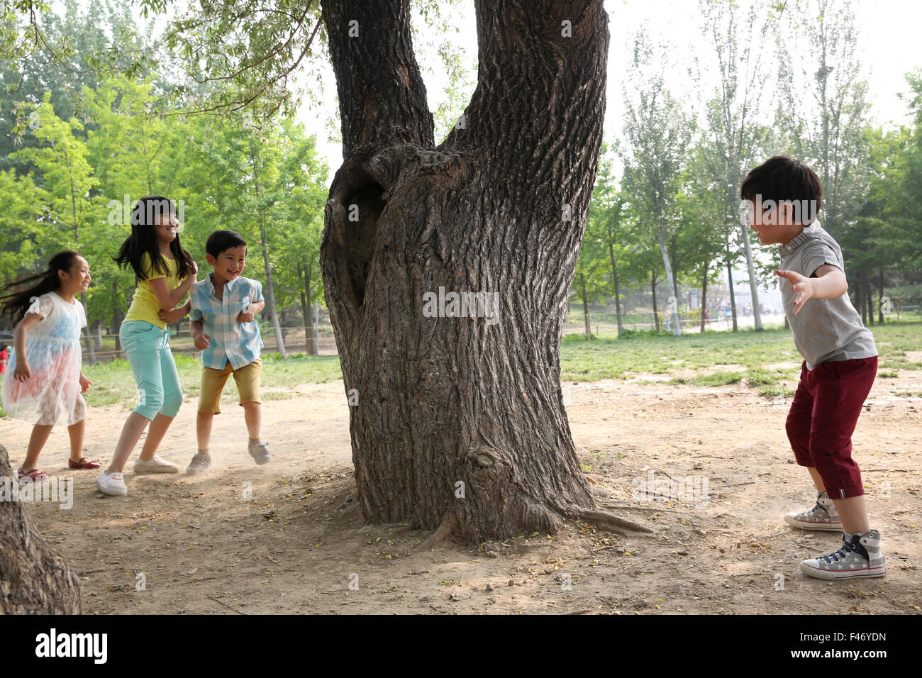Children playing in park Stock Photo - Alamy