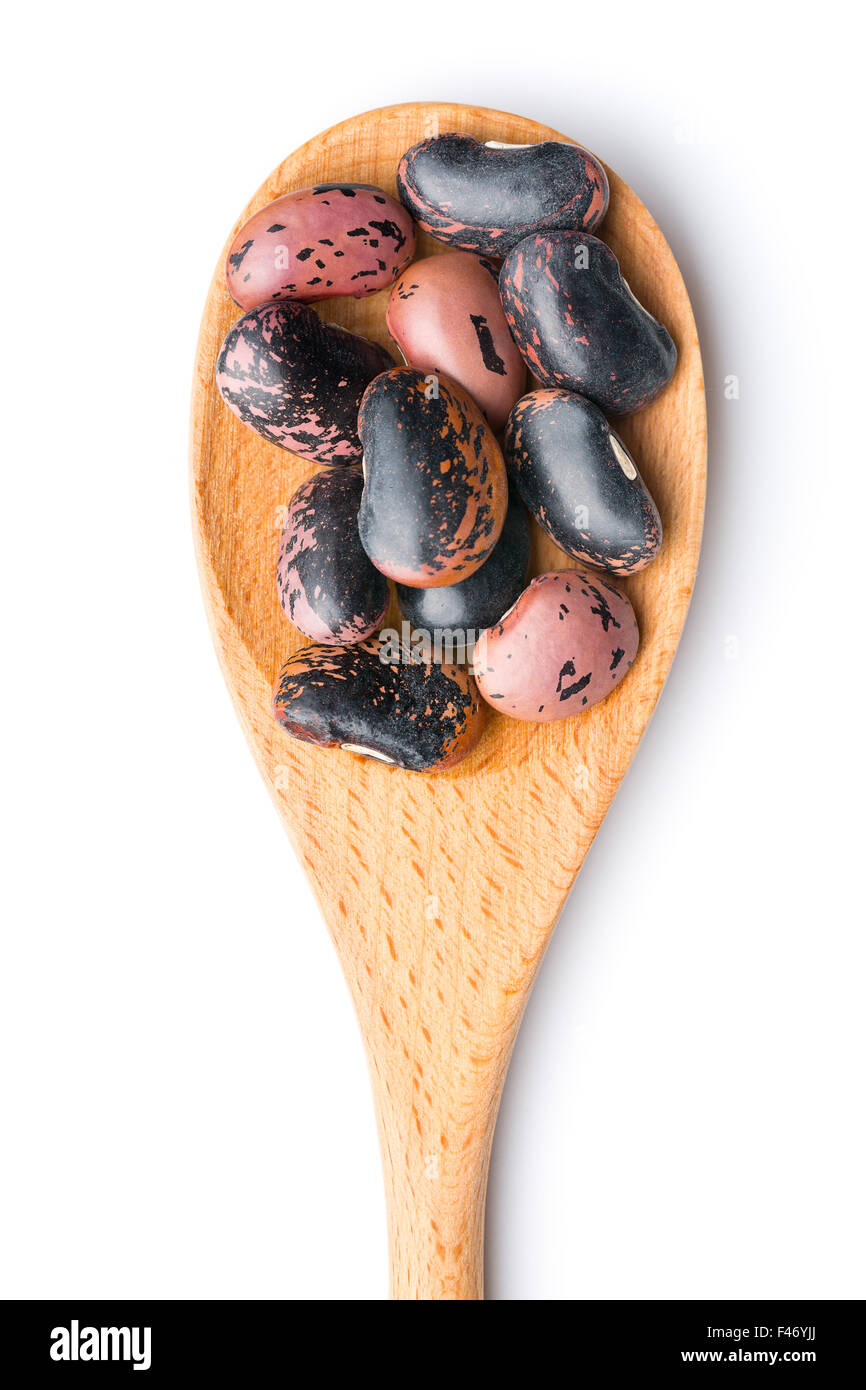 dried beans in a wooden spoon Stock Photo - Alamy