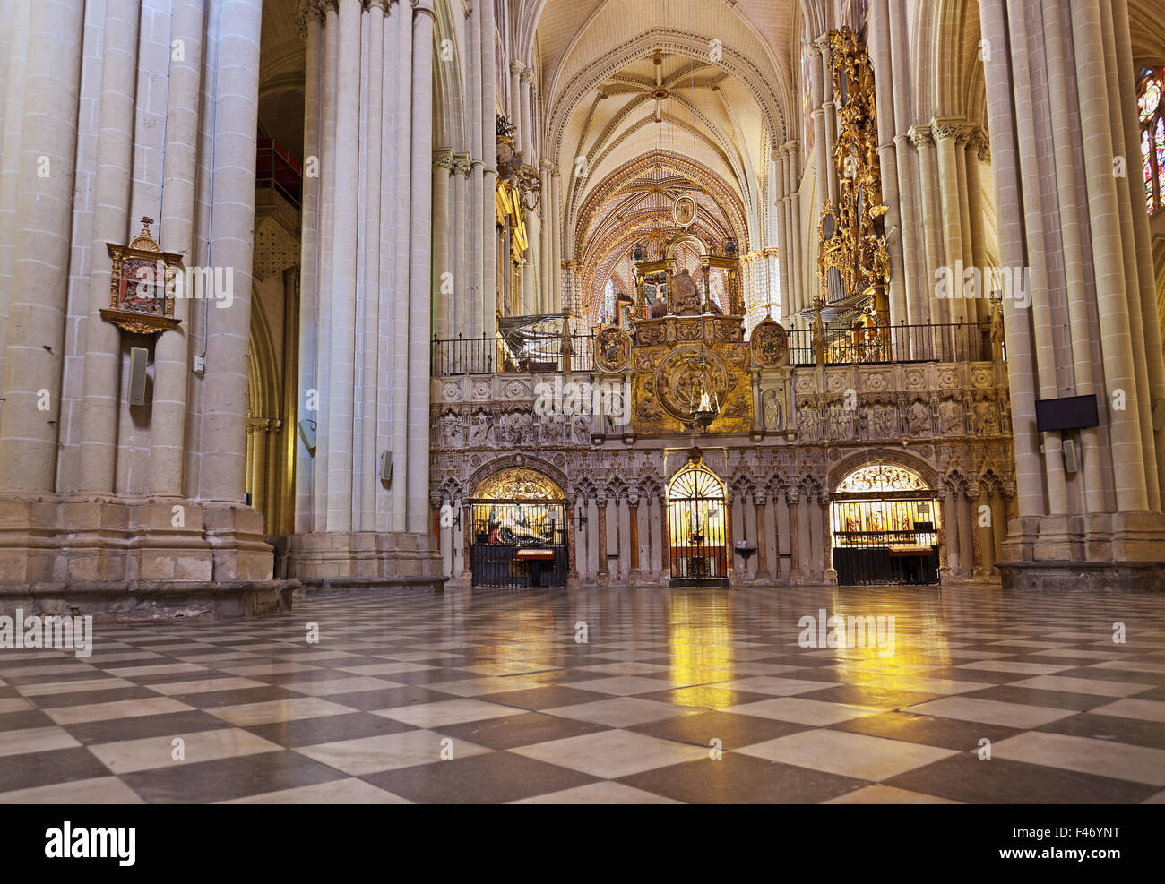 Interior of Cathedral in Toledo Spain Stock Photo - Alamy