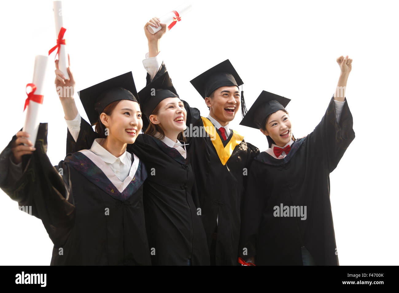 Students in graduation clothing Stock Photo - Alamy