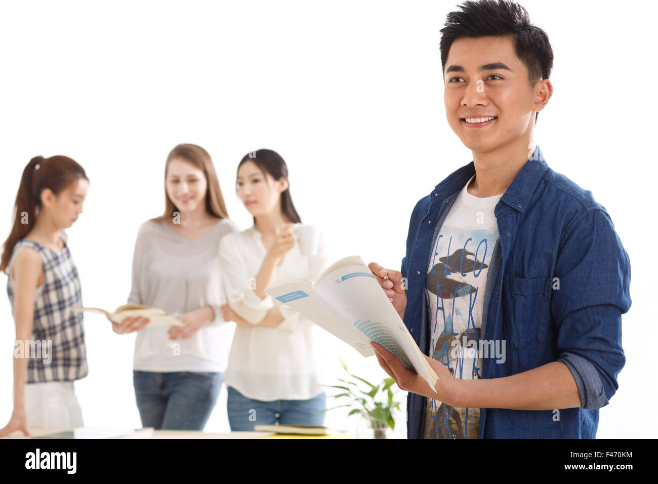 Portrait of young man in classroom Stock Photo - Alamy