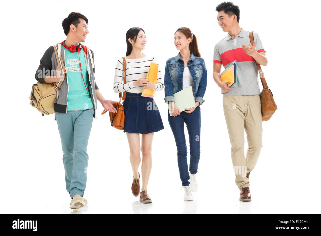 Portrait of four college students Stock Photo - Alamy