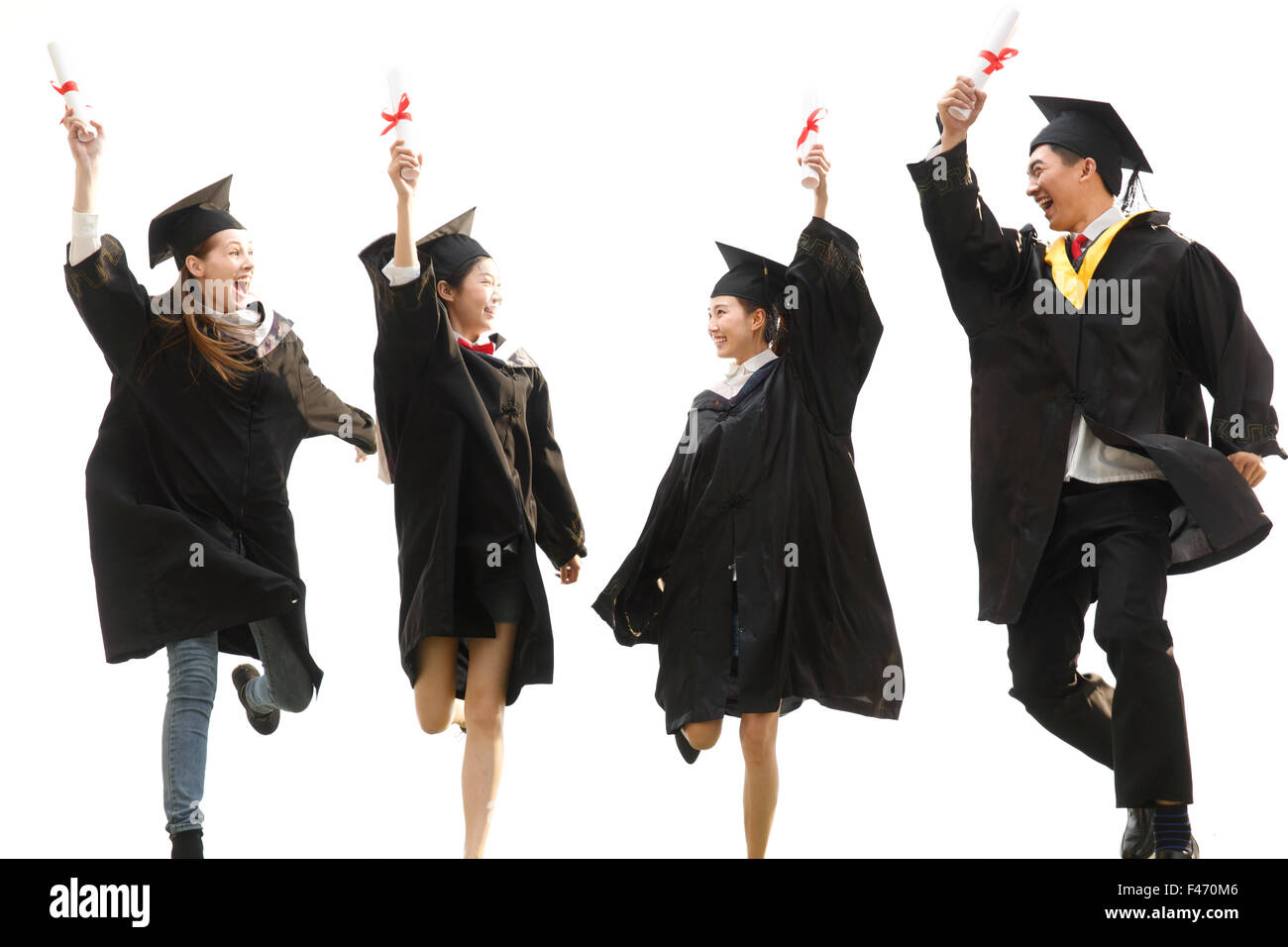 Students in graduation clothing Stock Photo - Alamy