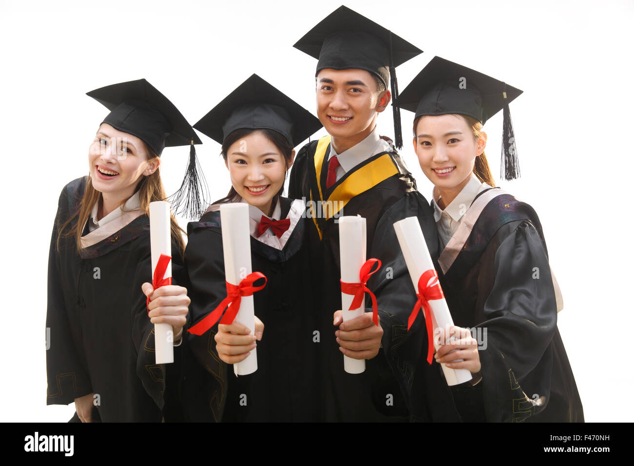 Students in graduation clothing Stock Photo - Alamy