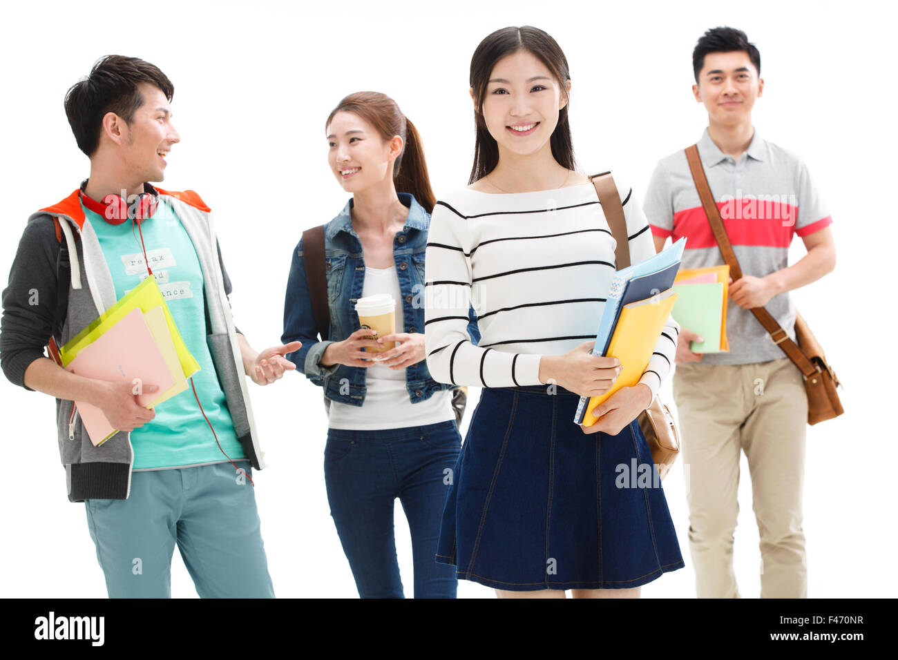 Portrait of four college students Stock Photo - Alamy