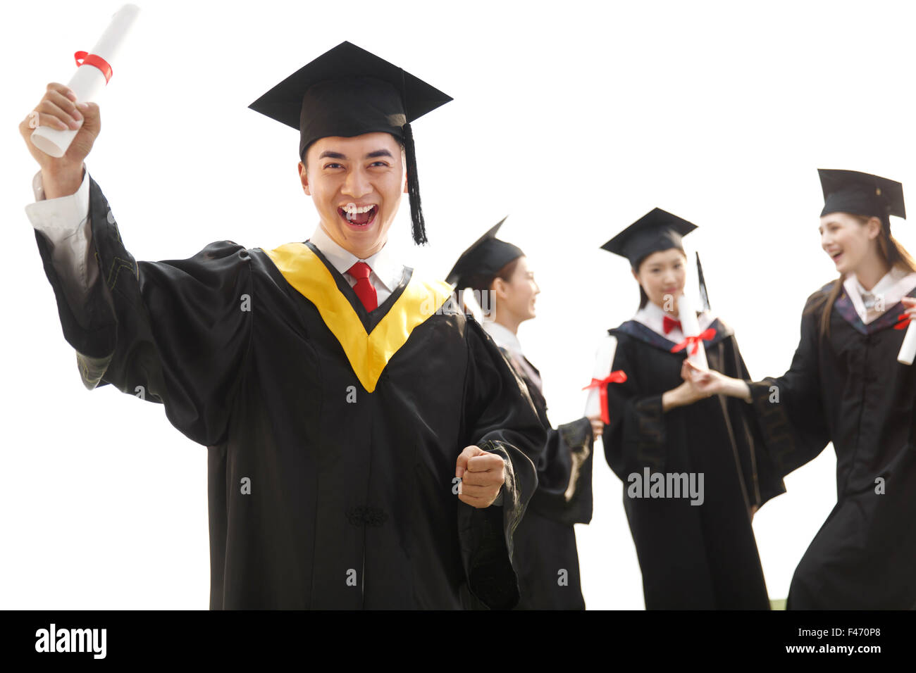 Multi ethnic students gesturing hi-res stock photography and images - Alamy