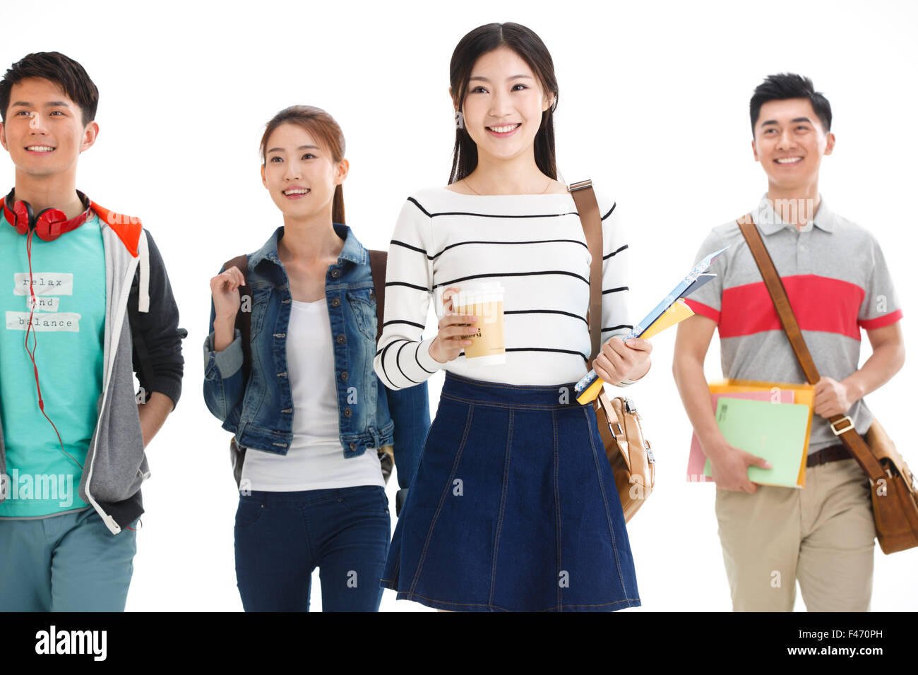 Portrait of four college students Stock Photo - Alamy