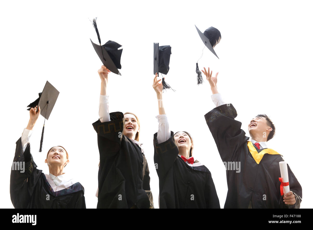 Students in graduation clothing Stock Photo - Alamy