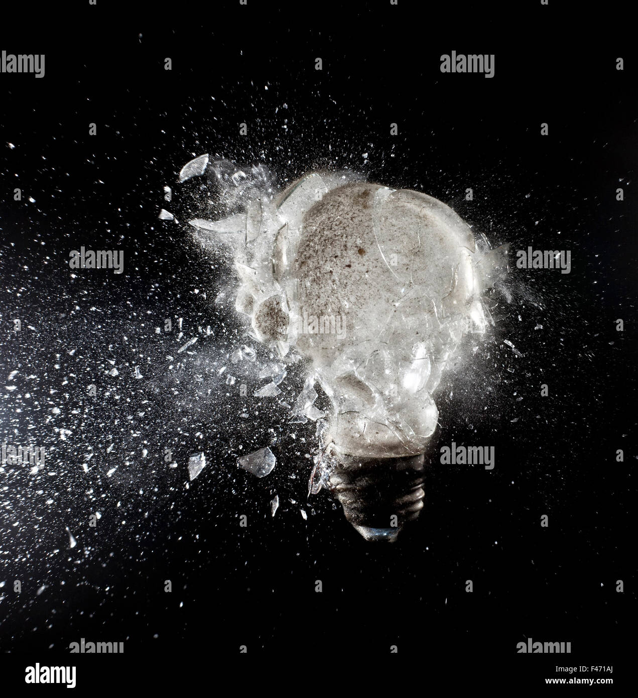 close up image of electric bulb explosion Stock Photo - Alamy