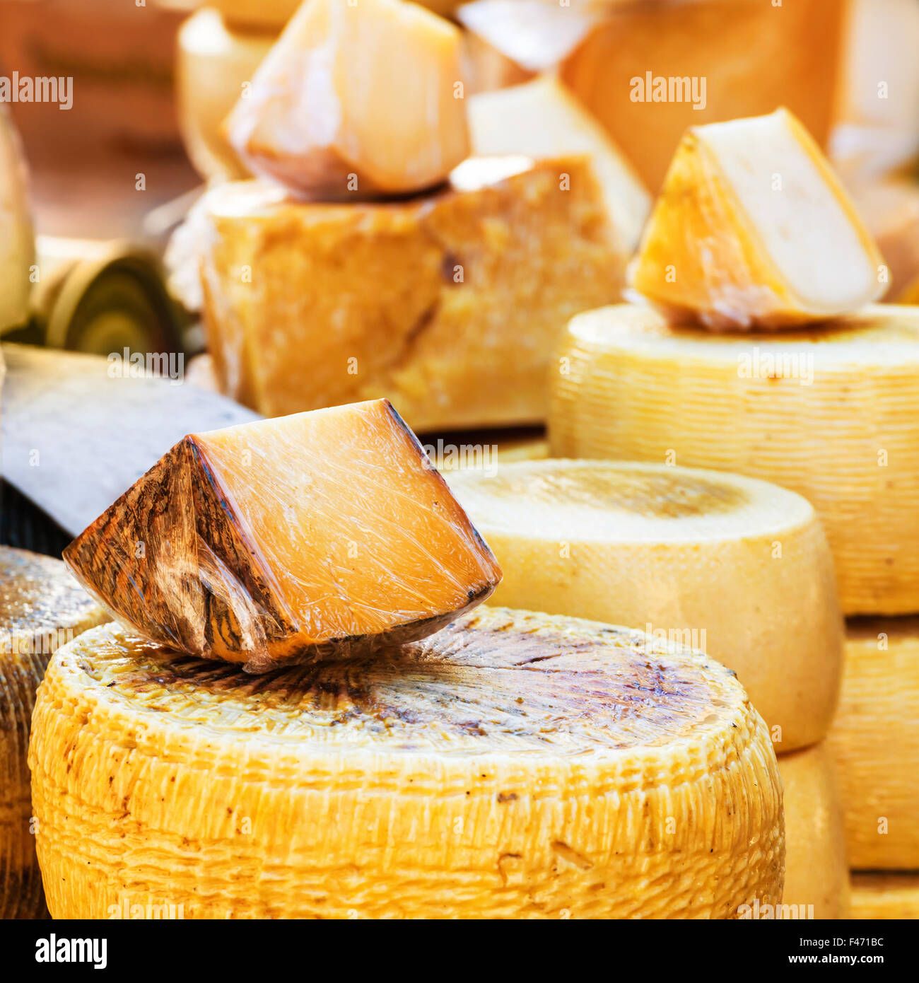 Different sorts of italian cheese Stock Photo - Alamy