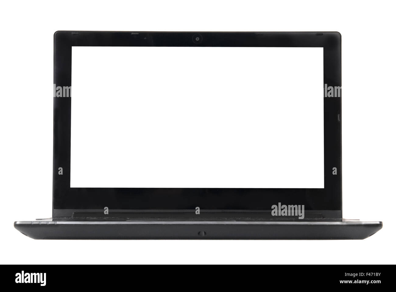 Laptop with empty screen Stock Photo - Alamy