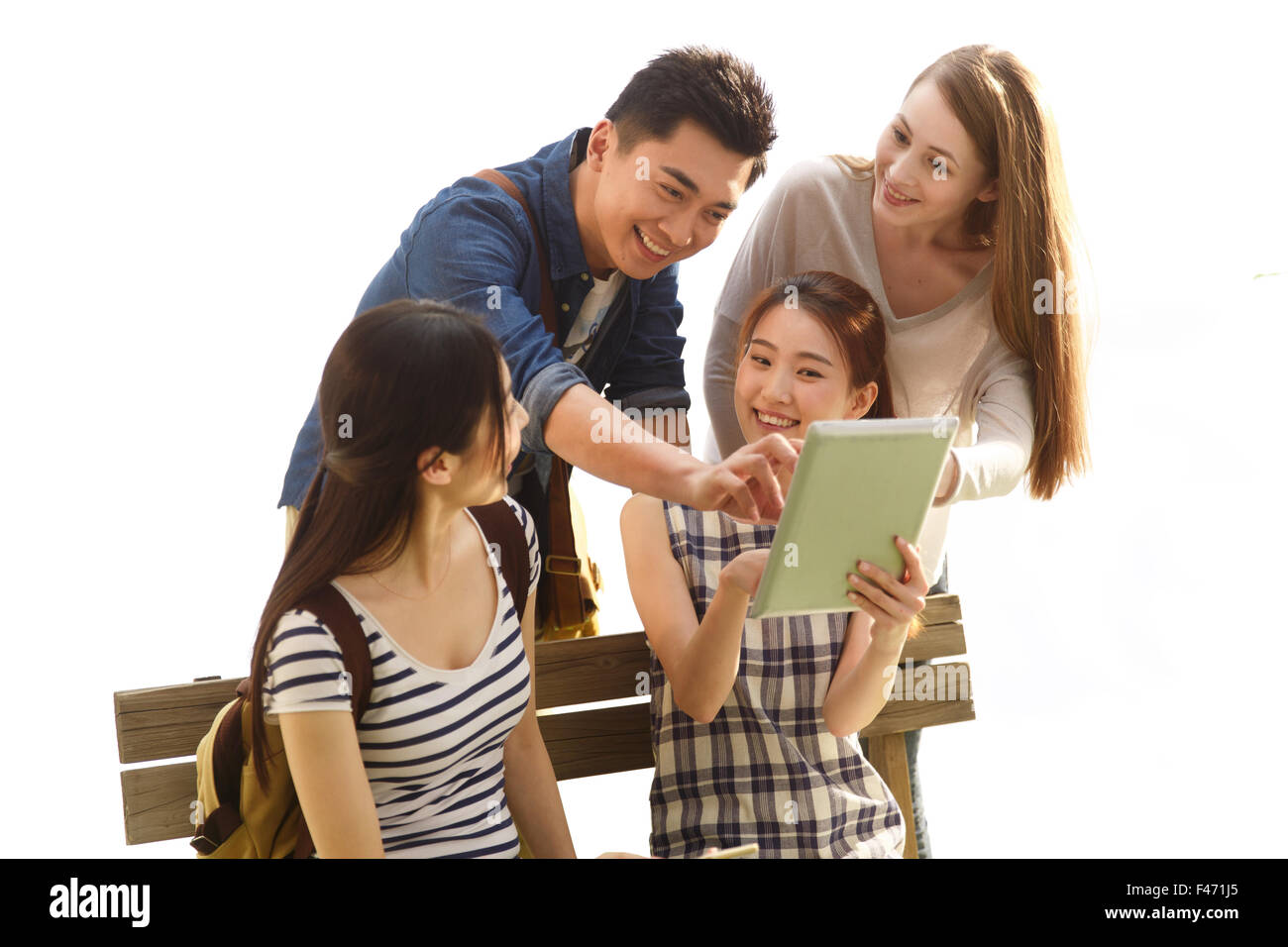 Young people with digital tablet Stock Photo - Alamy