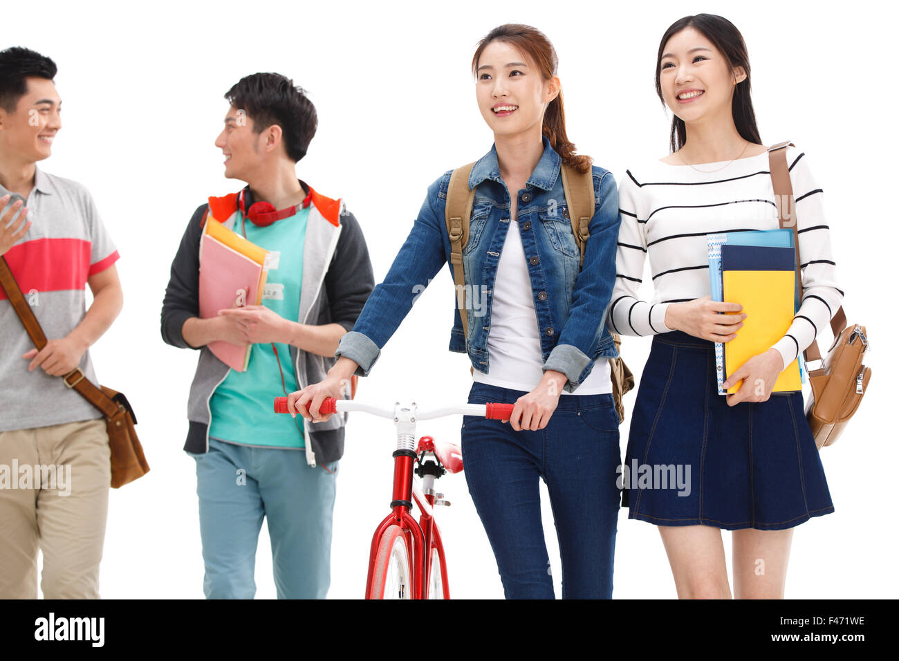 Portrait of four college students Stock Photo - Alamy