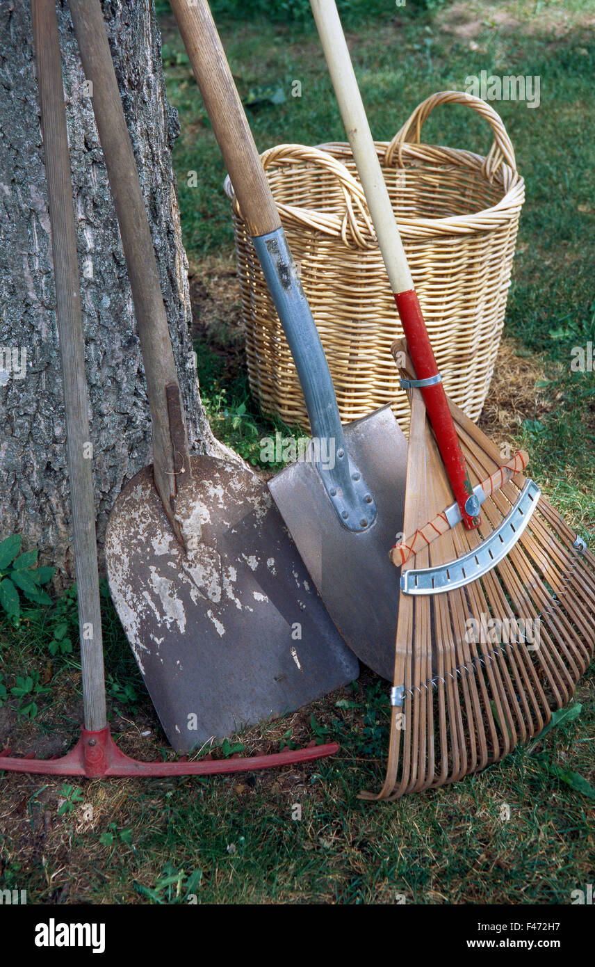 Garden tools, Sweden Stock Photo - Alamy