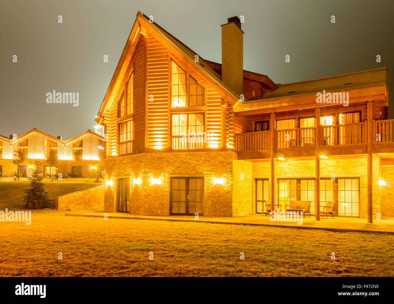 Nice modern house during evening hours Stock Photo - Alamy