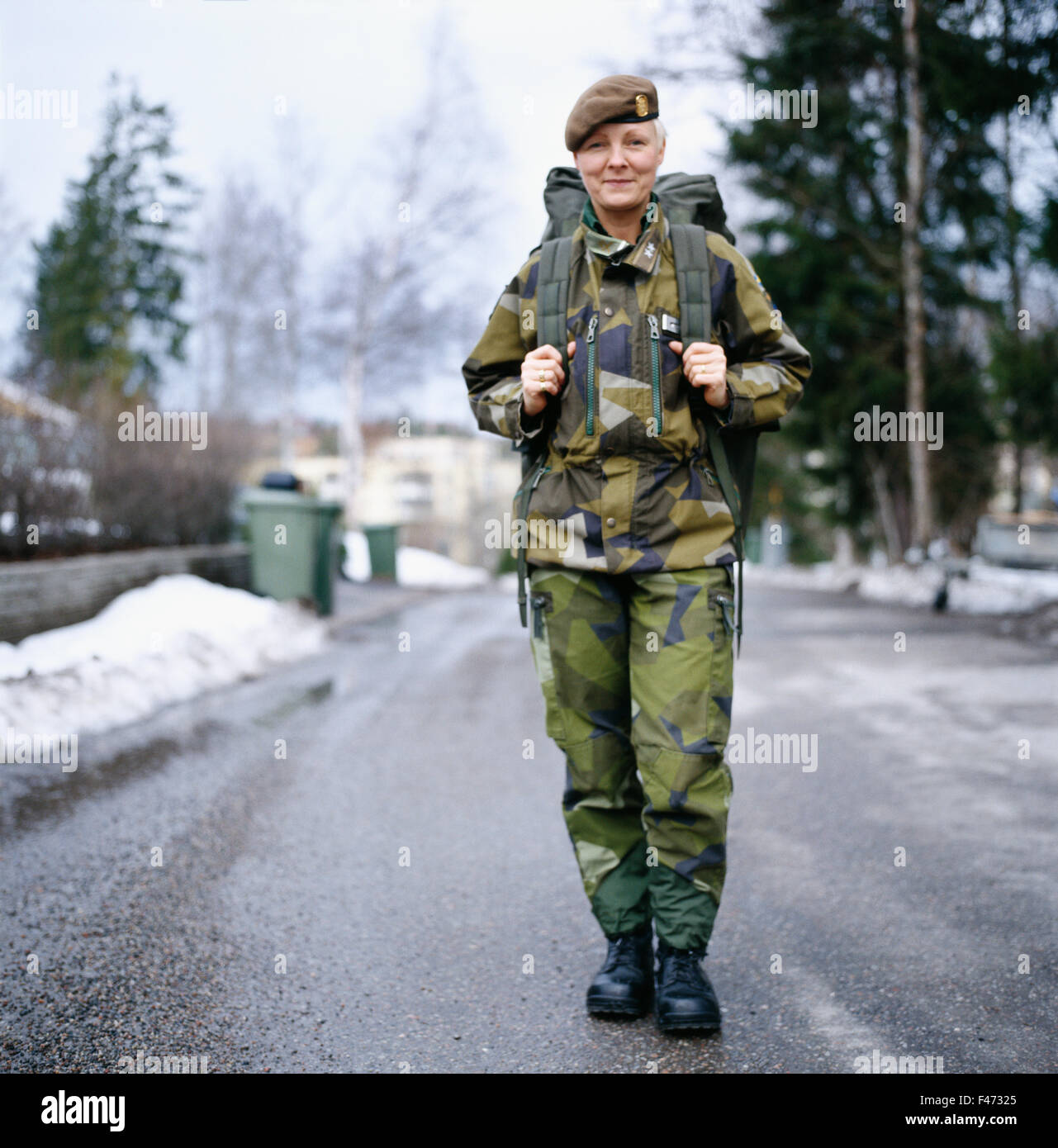 A female UN soldier, Sweden Stock Photo - Alamy